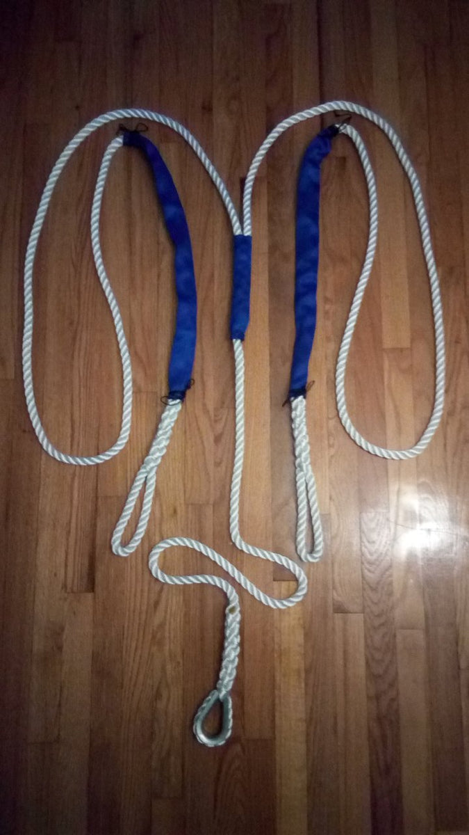 CUSTOM 3/4" X 15 ' Three Strand Double Mooring Pendant 100% Nylon Rope